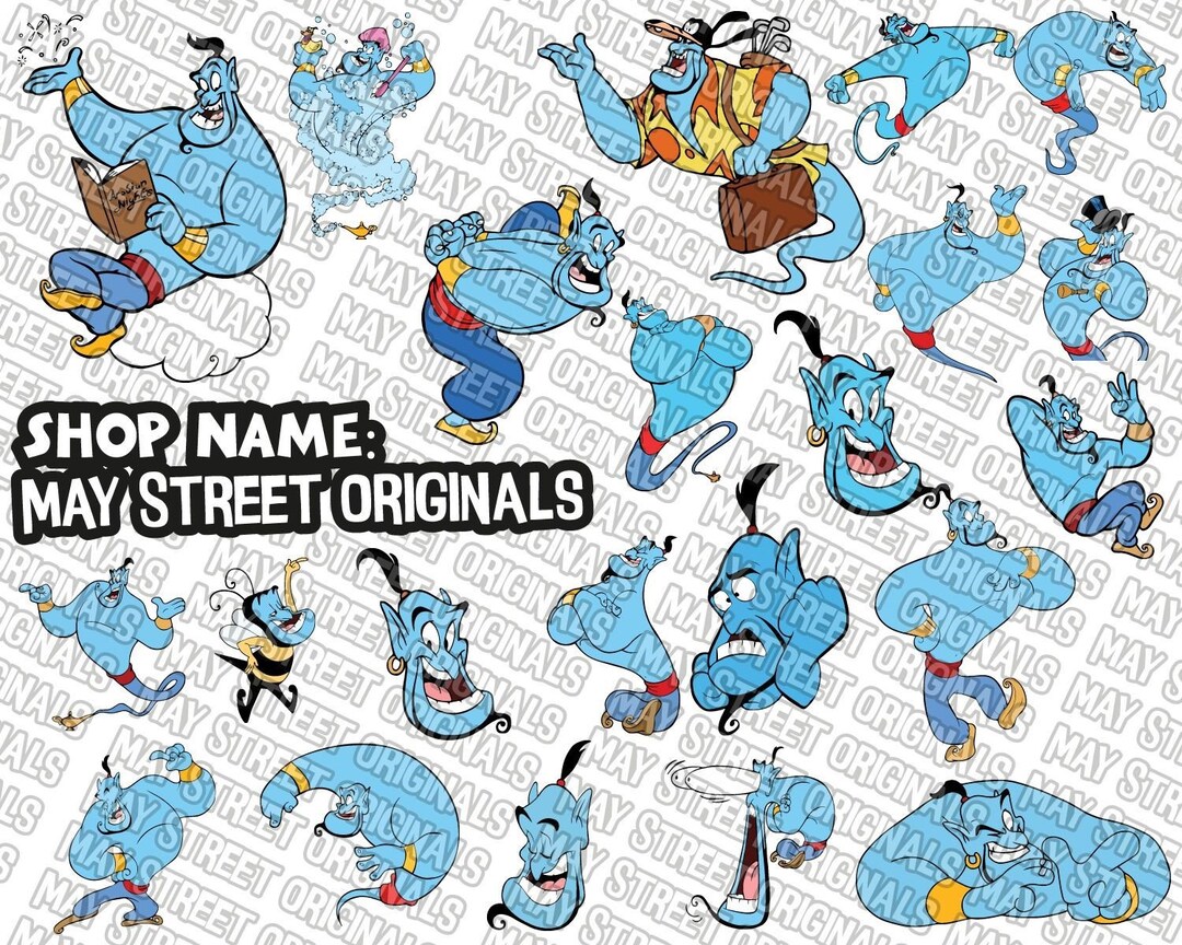 Genie Svg, Genie Cricut, Genie Layered Svg, Aladdin Svg, Aladdin Genie ...