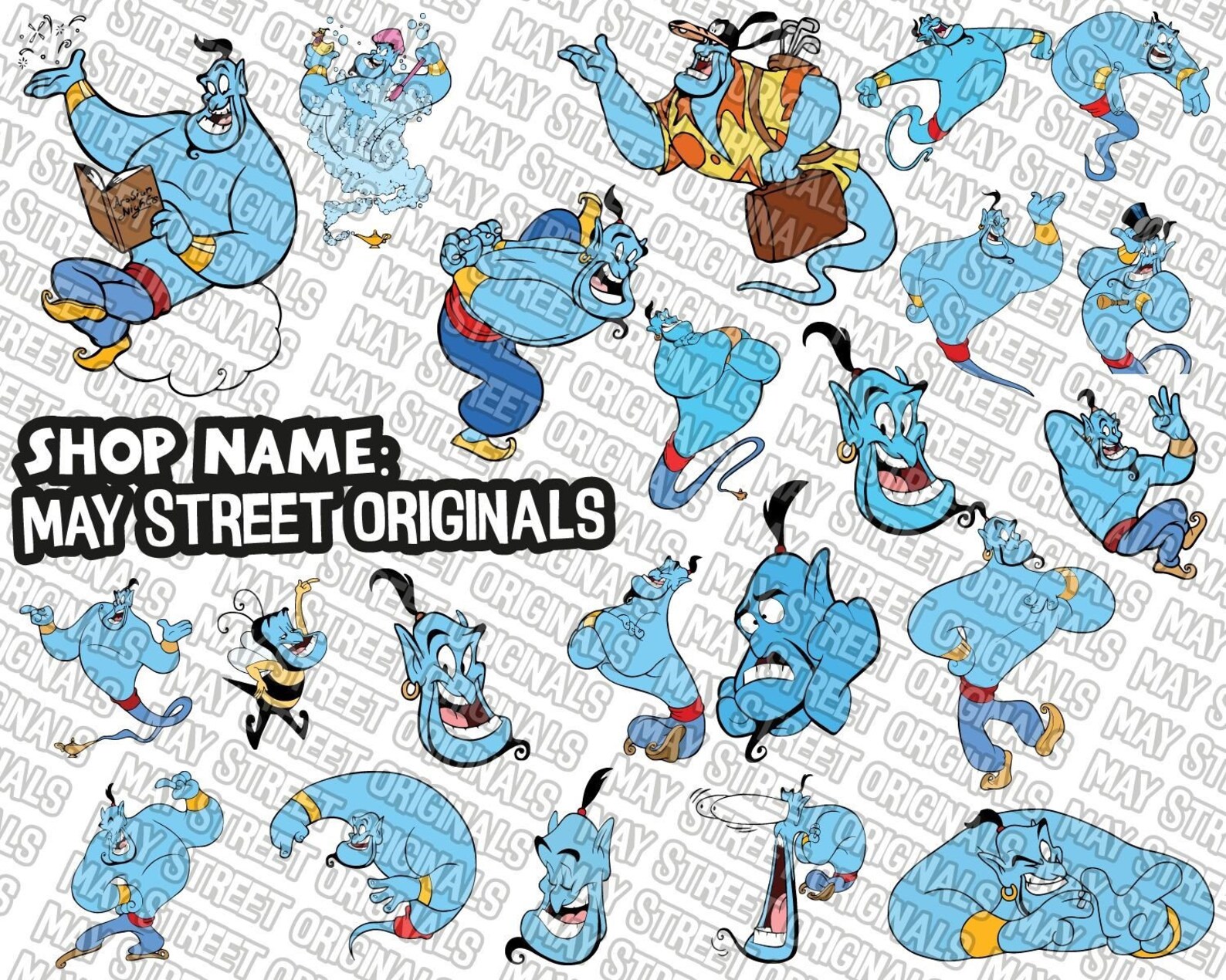 Genie svg genie cricut genie layered svg aladdin svg | Etsy