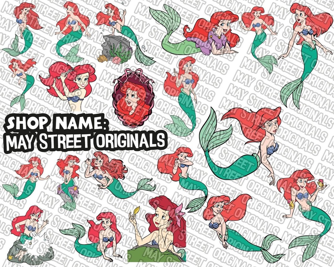 Ariel Svg, Little Mermaid Svg, Ariel Cricut, Ariel Layered Svg, Little ...