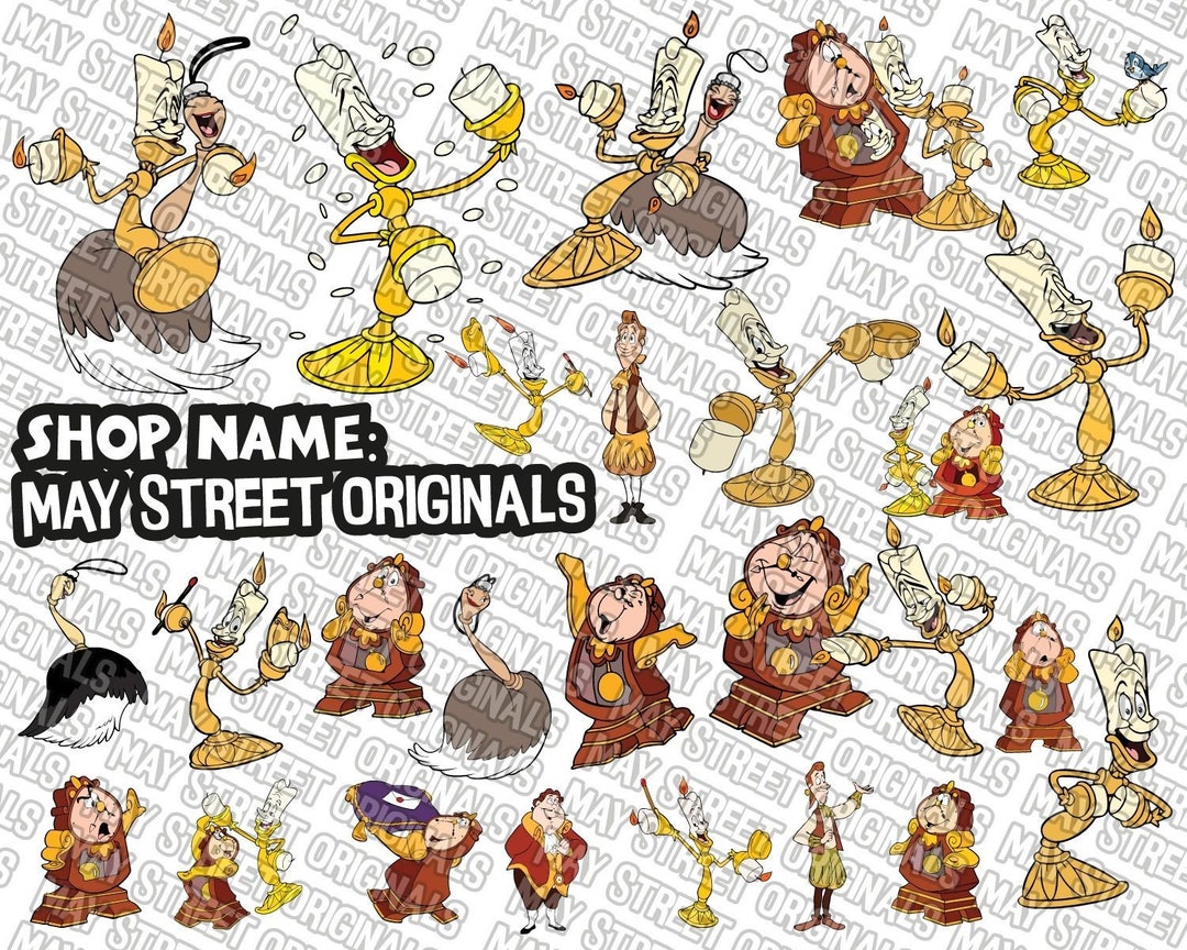 Lumiere Svg, Cogsworth Svg, Beauty and the Beast Svg, Fifi Svg, Lumiere ...