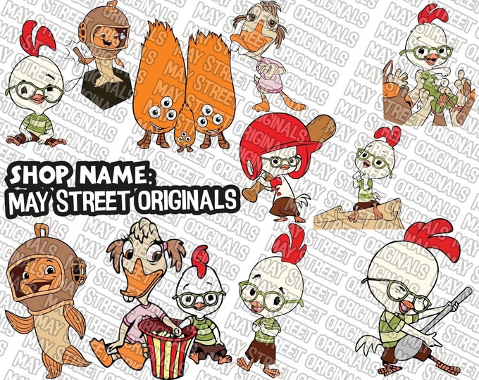 Clipart, Chicken Little Svg, Chicken, Movie Svg, Digital Download, PNG ...