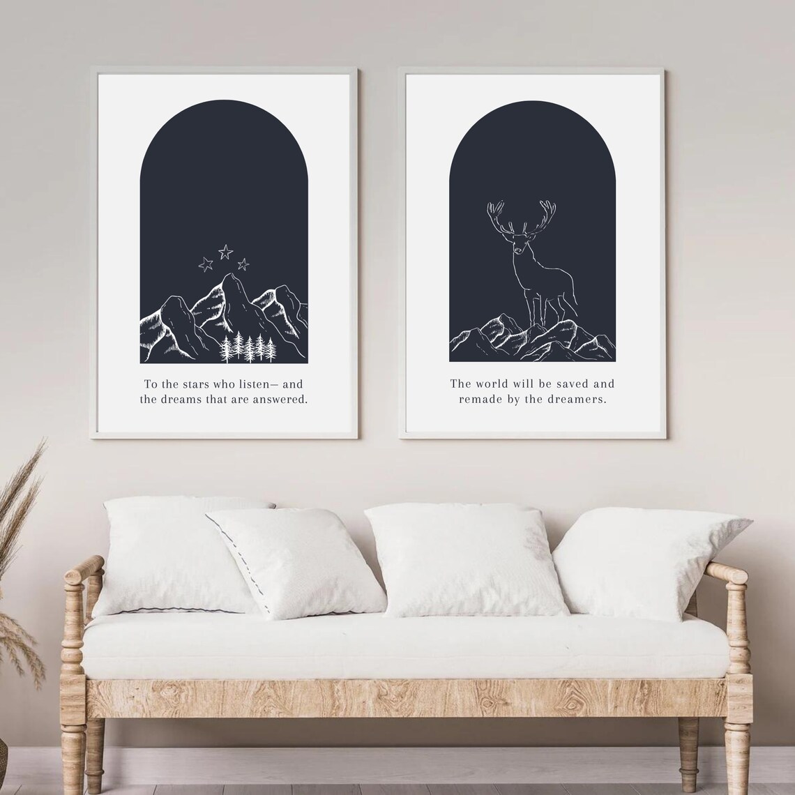 SJM Multiverse Navy Quote Print Velaris, Terrasen, Lunation, Crescent ...