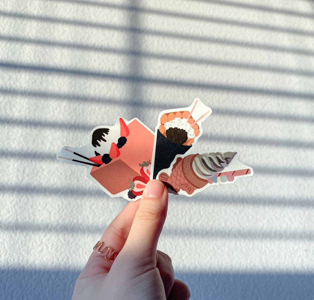 Aesthetic Asian Dessert Sticker Pack Water Bottle Stickers | Etsy