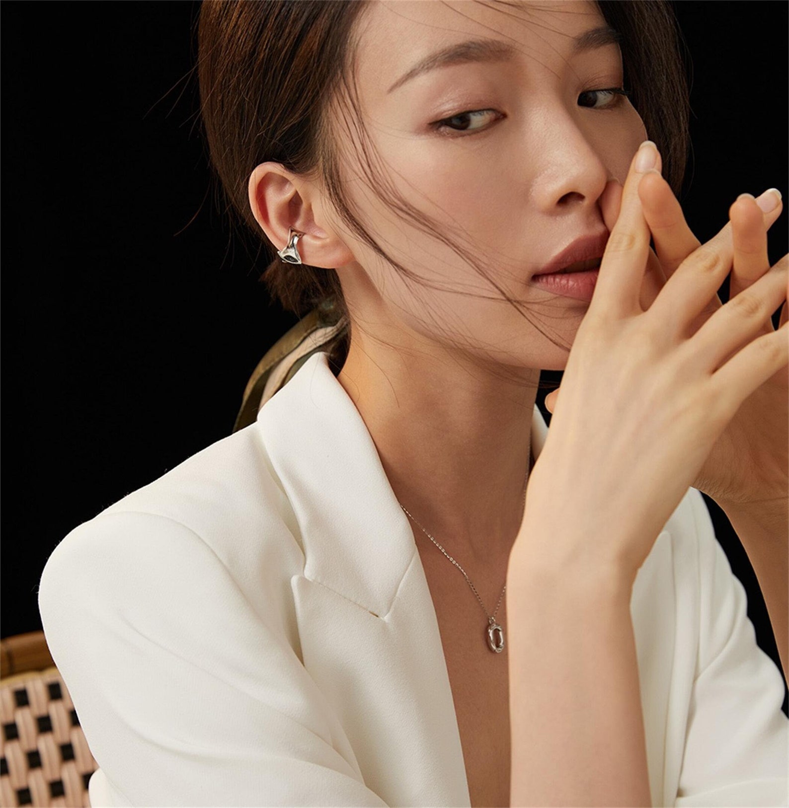 Chunky Ear Cuffsilver Ear Cuff Sterling Conch Earringsgold - Etsy