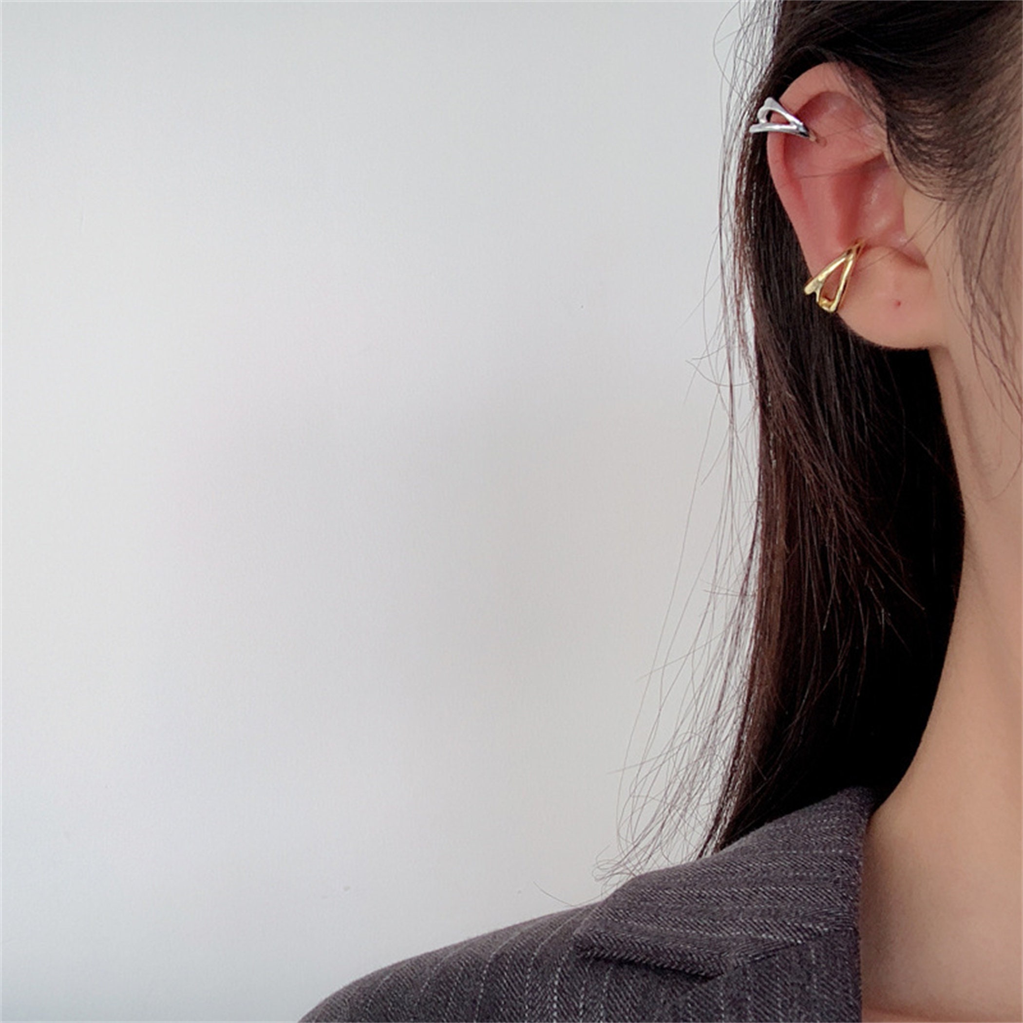 Ear Cuff Non Piercing ,sterling Silver Conch Earring,ear Cuff ,chunky ...