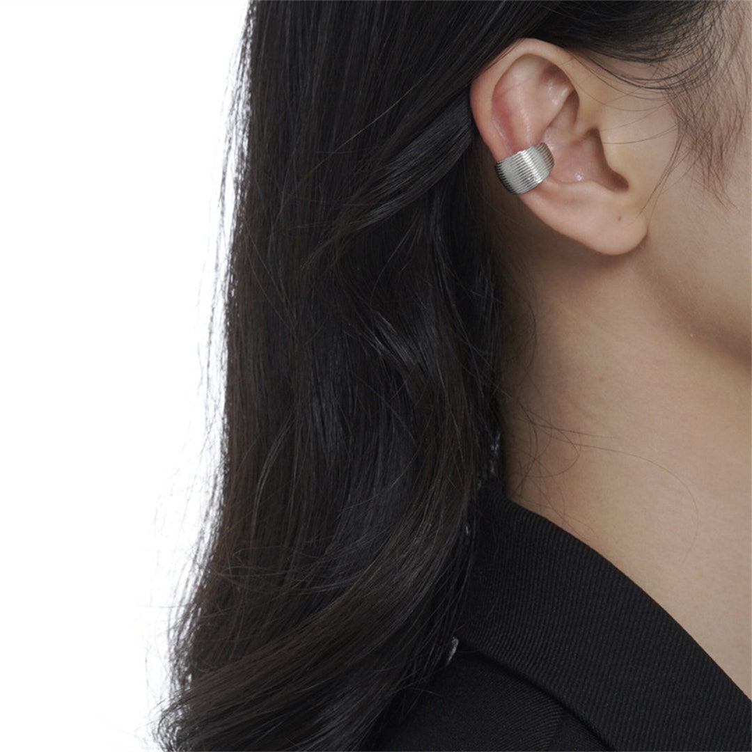 Chunky Silver Ear Cuff No Piercing,gold Conch Earring,minimalist ...