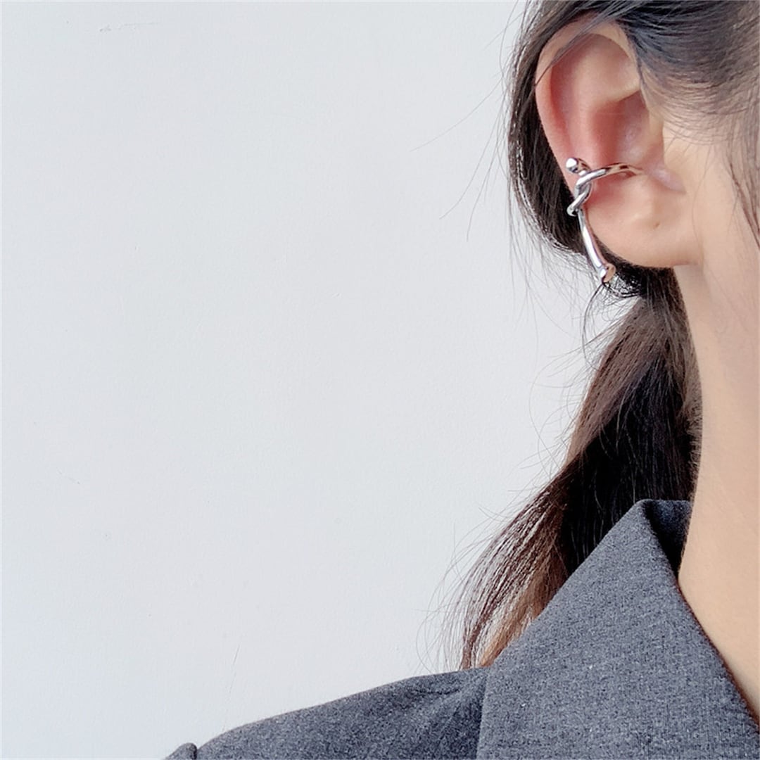 Sterling Silver Knot Ear Cuff, No Piercing Ear Cuffs, Conch Ear Cuff,gold Cuff Earrings,ear ...