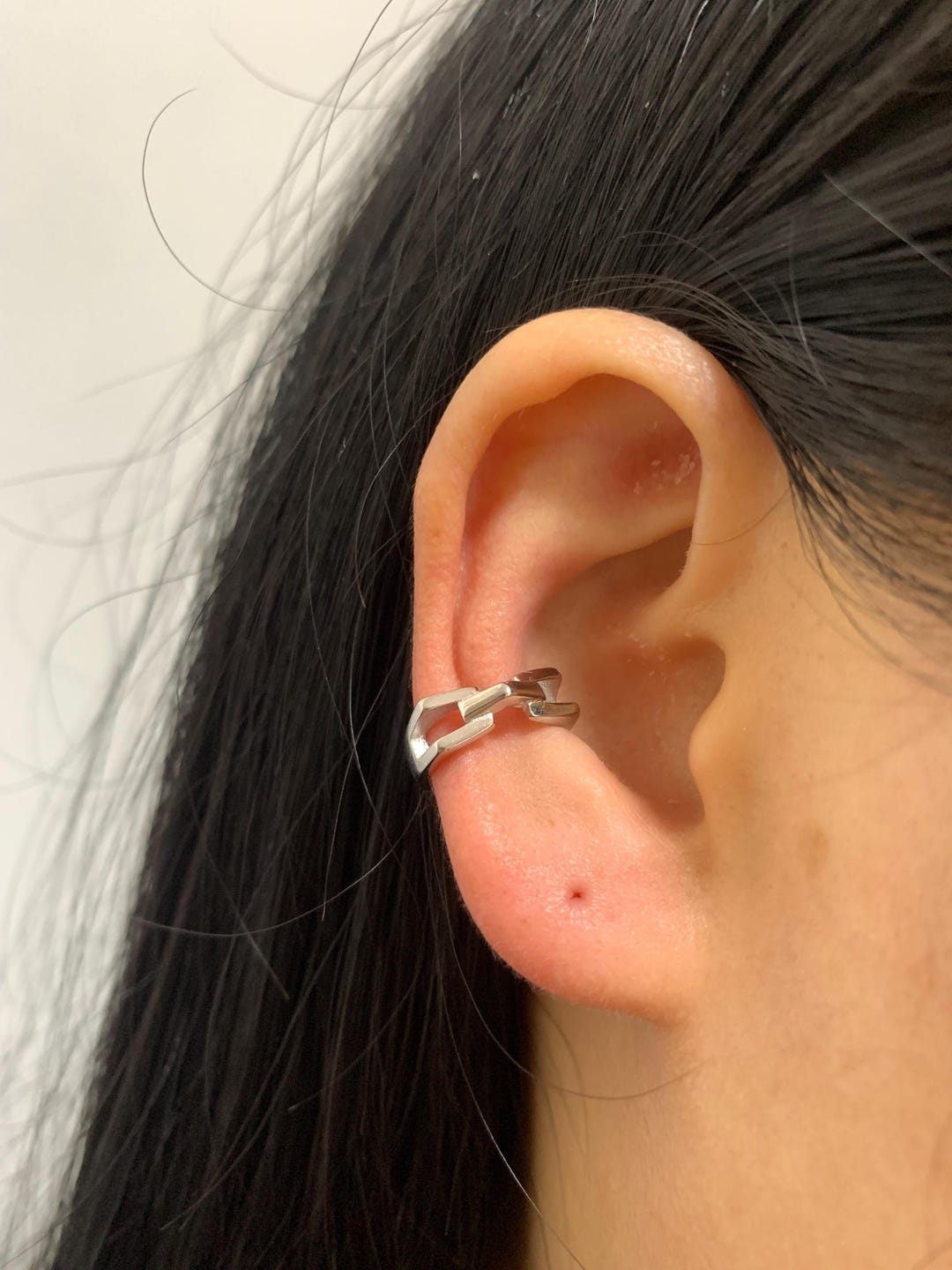 Geometric Chain Ear Cuff:no Piercing Cartilage Warp Earrings,edgy ...