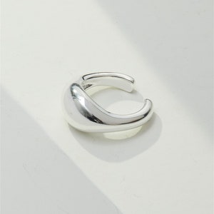 Abstract Lobe Ear Cuff,chunky Sterling Silver Ear Cuff Non Piercing ...