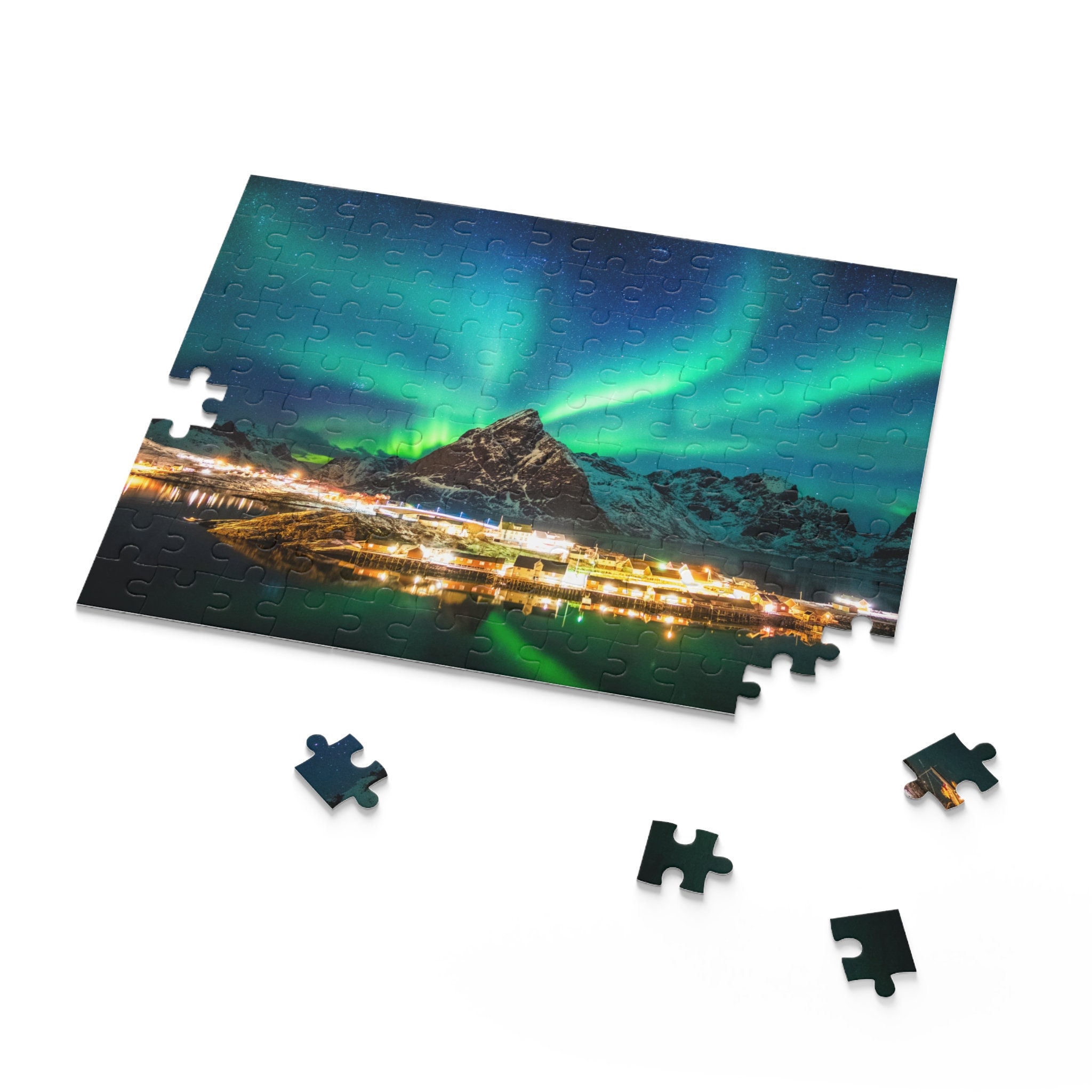 Northern Lights Jigsaw Puzzle Lofoten Norway Puzzle Aurora Borealis ...