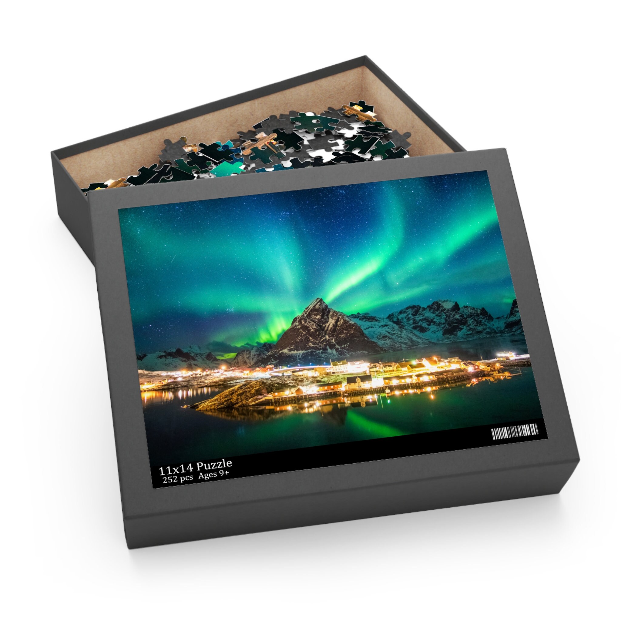 Northern Lights Jigsaw Puzzle Lofoten Norway Puzzle Aurora Borealis ...