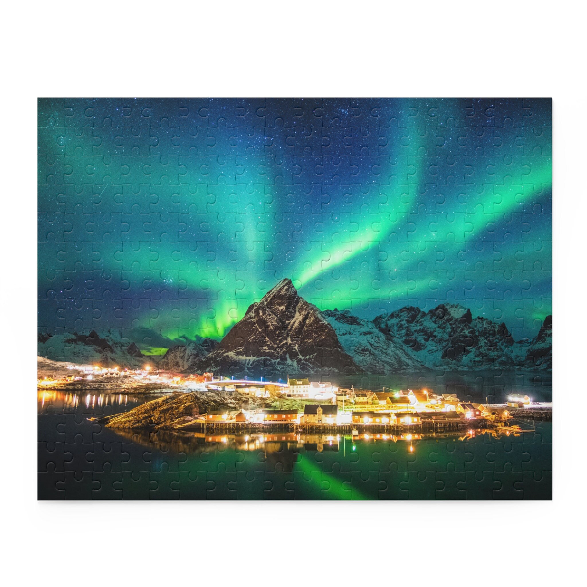 Northern Lights Jigsaw Puzzle Lofoten Norway Puzzle Aurora Borealis ...
