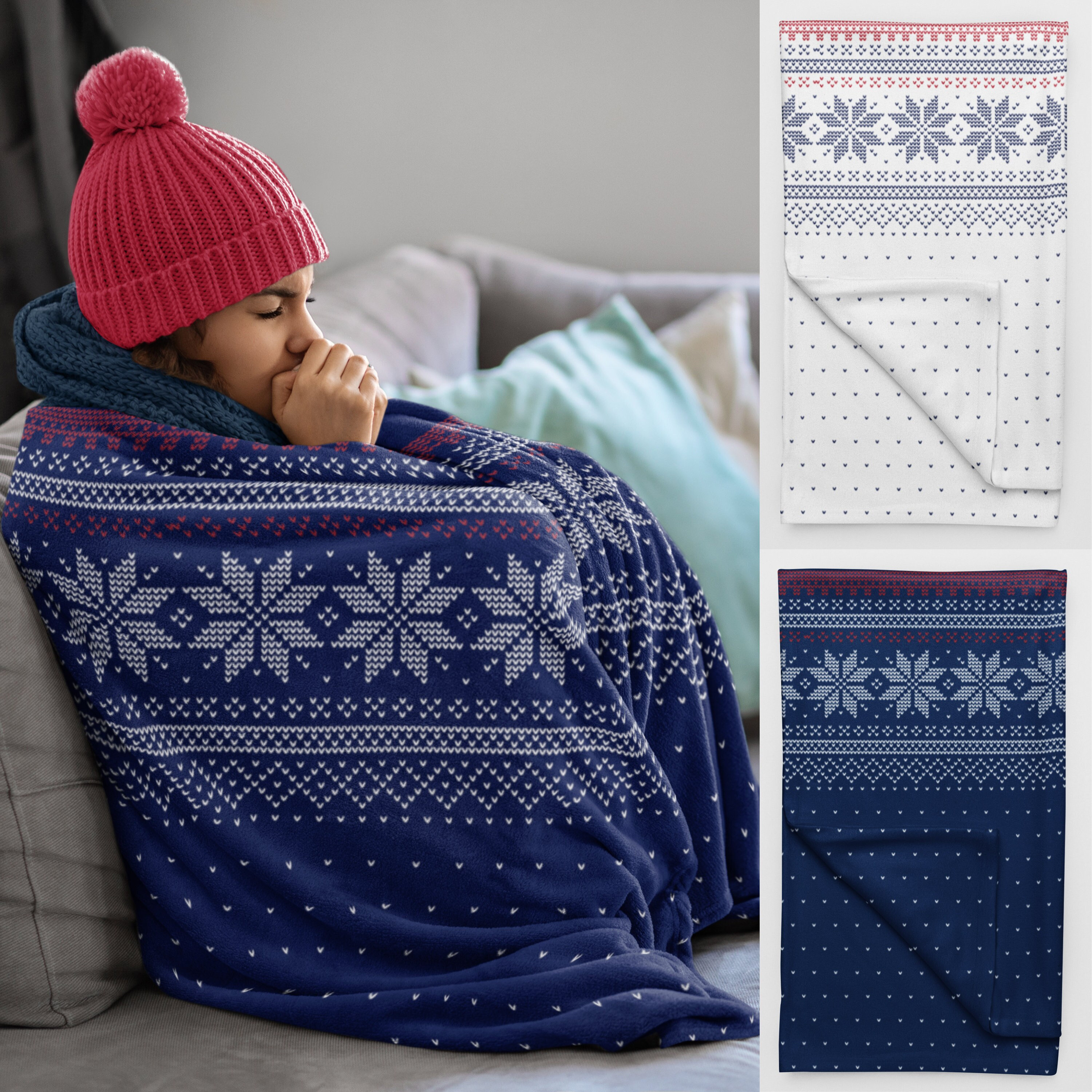 Norwegian Design Velveteen Blanket Norway Home Decor Norwegian Heritage ...