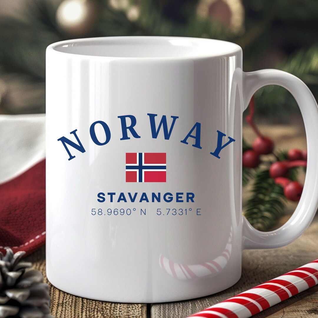 Norway Mug Stavanger Norwegian Flag Souvenir Nordic Coffee Cup Travel ...