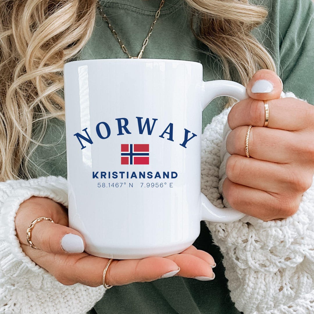 Norway Mug Kristiansand Norwegian Flag Souvenir Nordic Coffee Cup ...
