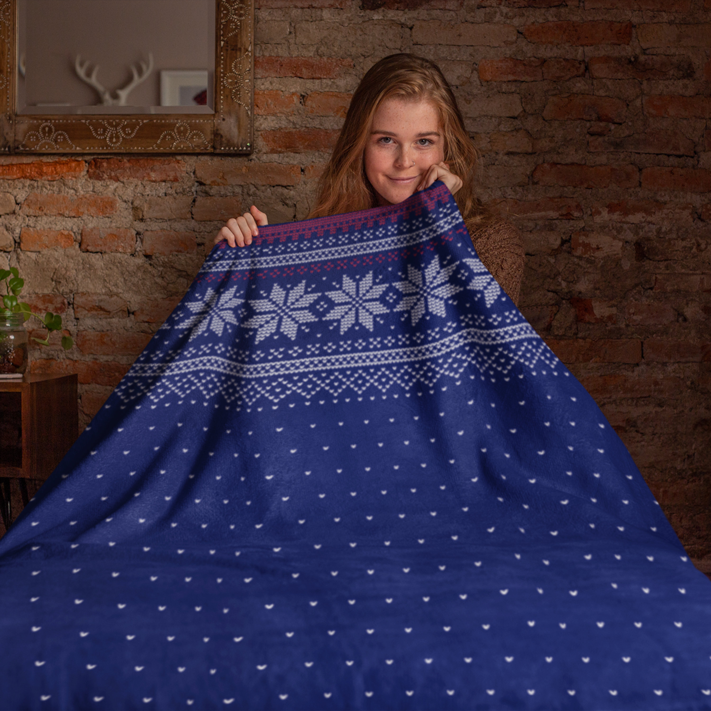 Norwegian Design Velveteen Blanket Norway Home Decor Norwegian Heritage ...