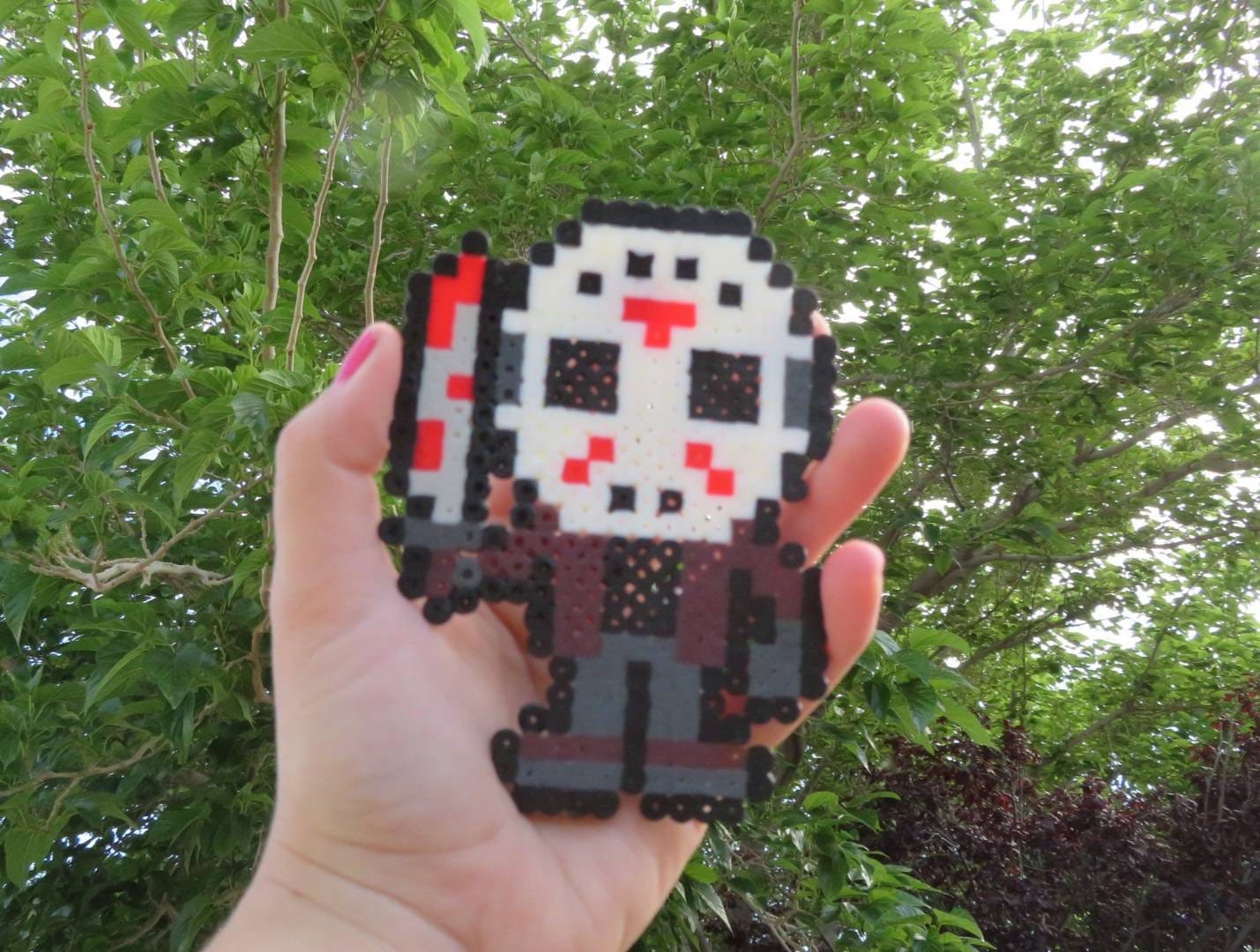The Pixel Jason Perler Bead Art Jason Keychain - Etsy