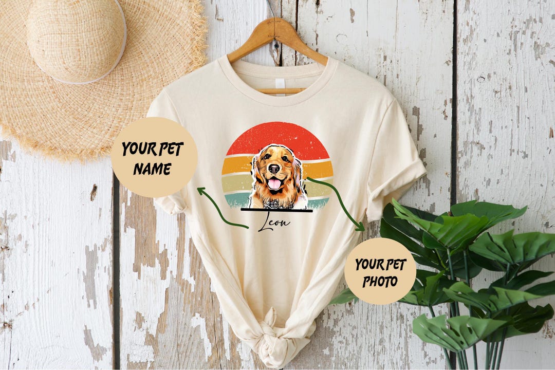 Personalized Pet Shirt, Cartoon Pet T-shirt, Special Gifts, Custom Dog ...