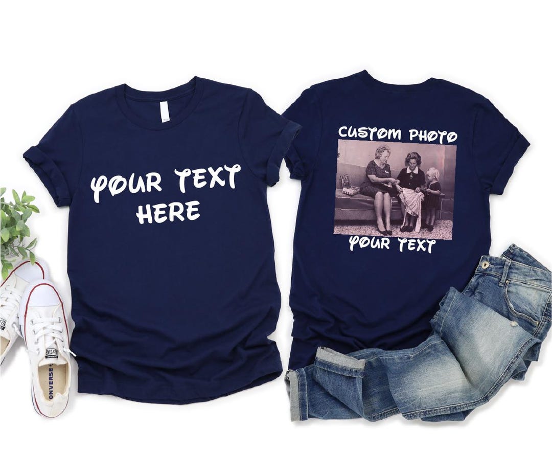 Custom Front Back Text Shirt, Custom Both Side Shirt, Personalized ...