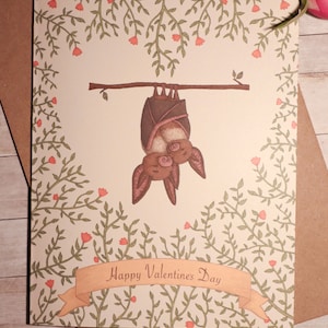 Cute Bat Themed Valentines Day Card - Etsy