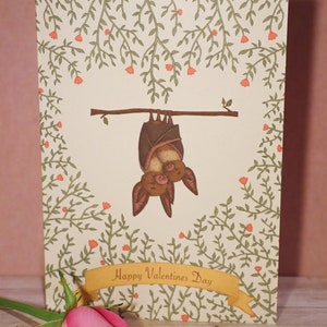 Cute Bat Themed Valentine’s Day Card - Etsy