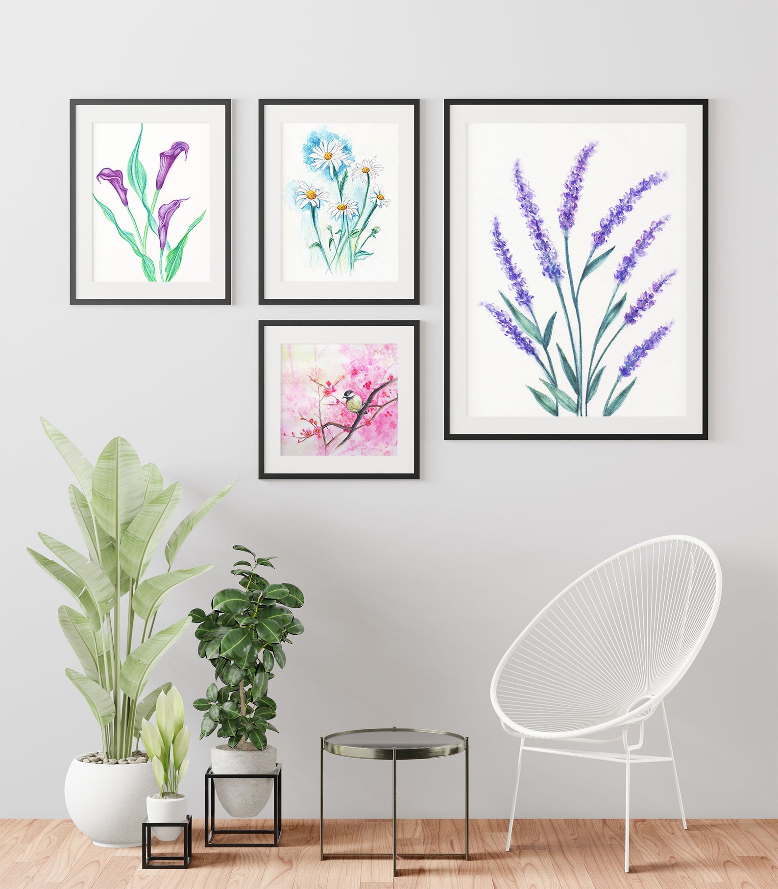 Cherry Blossoms, Spring Season, Sakura Flowers, Bird Painting, Pink ...