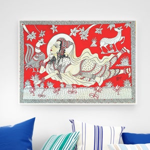 Kalamkari Folk Painting, Indian Kalamkari Art, Historical Art, Indian ...