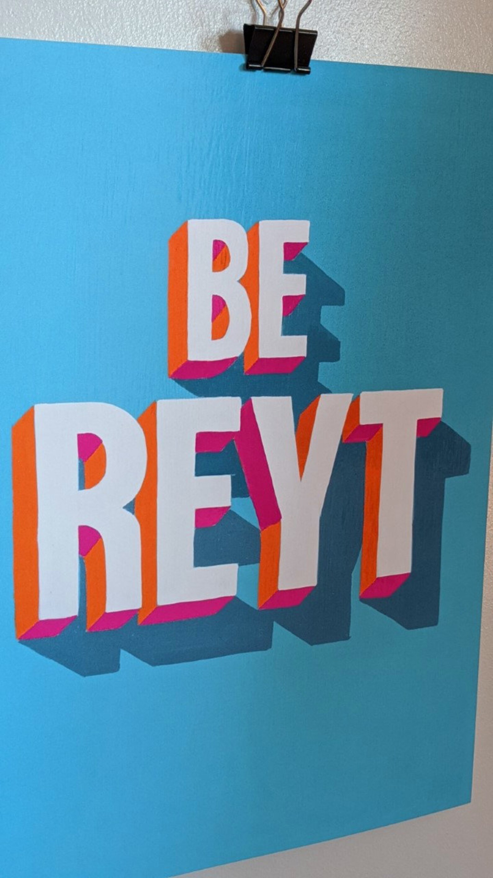 Yorkshire Typography Art Print / Be Reyt / A4 A3 / Original Signed ...