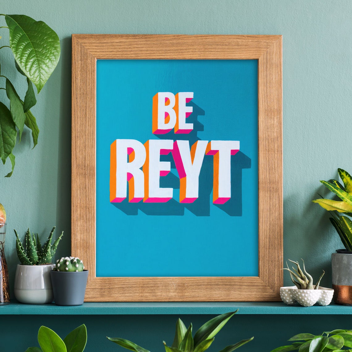 Yorkshire Typography Art Print / Be Reyt / A4 A3 / Original Signed ...