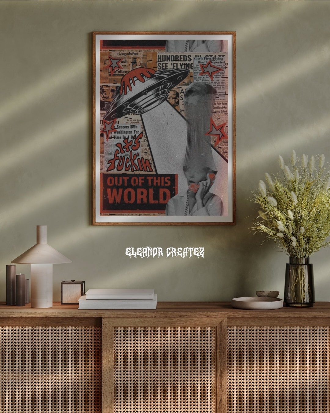 Alien Invasion Poster Aliens Print Vintage Sci Fi Poster Alien Art ...