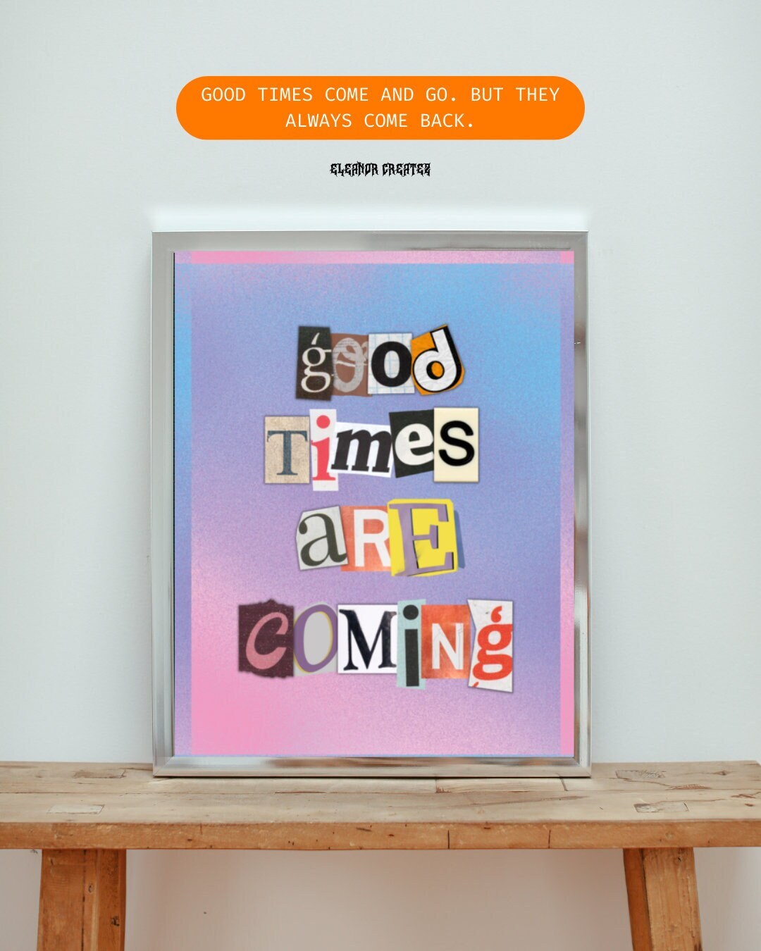 Fun Dorm Room Poster, Motivational Poster Colorful Wall Art, Soft ...