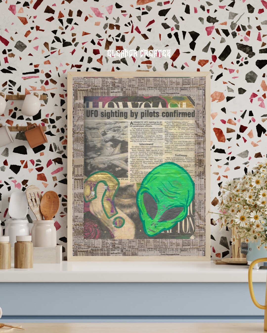 Alien Invasion Poster, Outer Space Poster, Alien Wall Decor, Outer ...