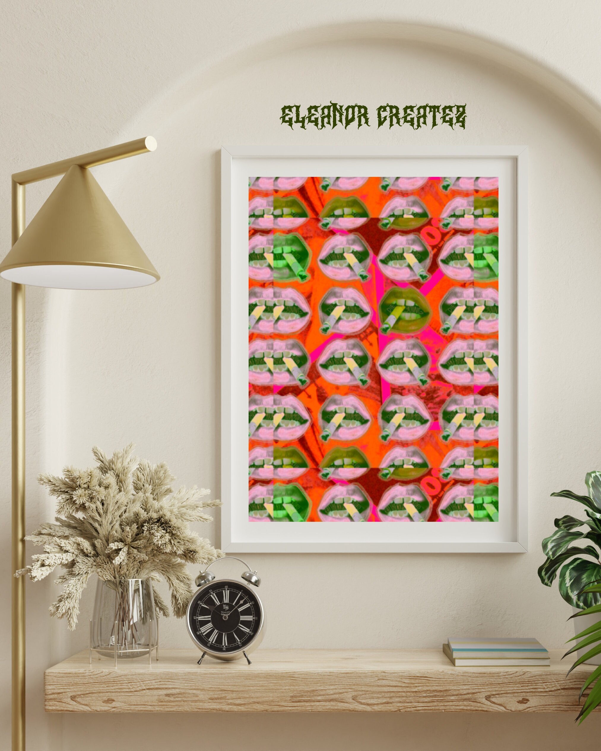Cigarette Breath Poster, Edgy Poster, Grunge Decor, Maximalist Decor ...