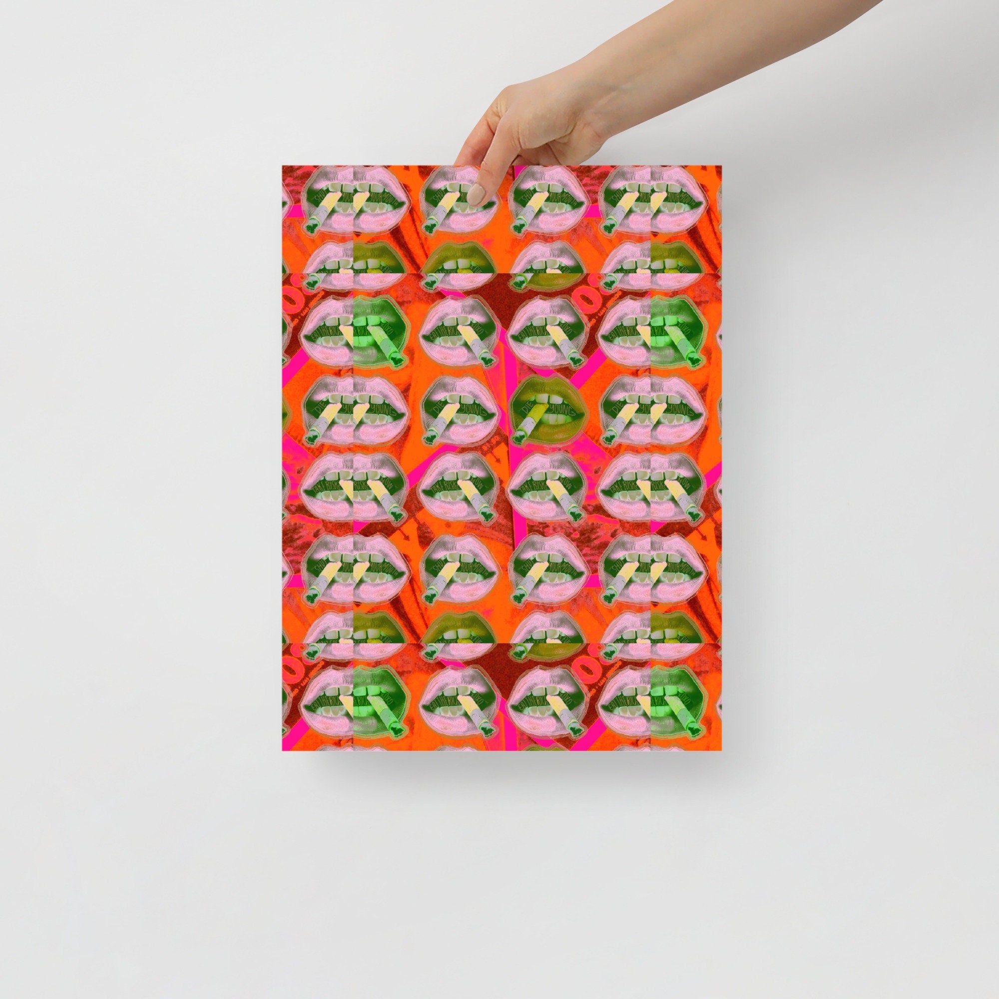 Cigarette Breath Poster, Edgy Poster, Grunge Decor, Maximalist Decor ...