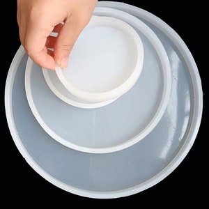 Round Resin Silicone Molds Set Large Medium Small, Shiny Resin Silicone ...