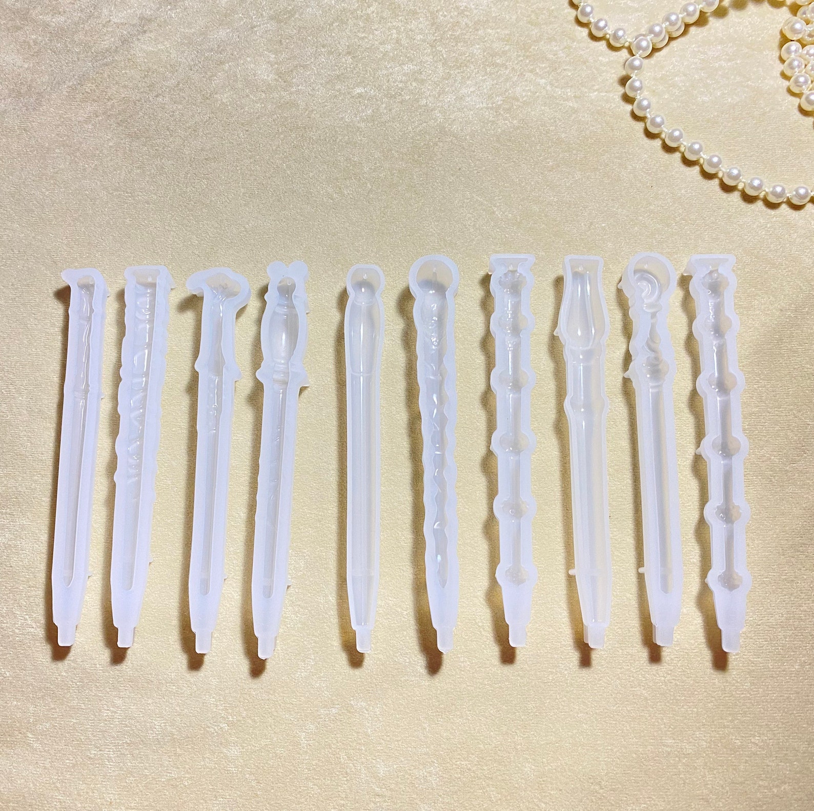 Pen Molds Set 10pcs, Shiny Resin Silicone Molds, Pen Resin Silicone ...