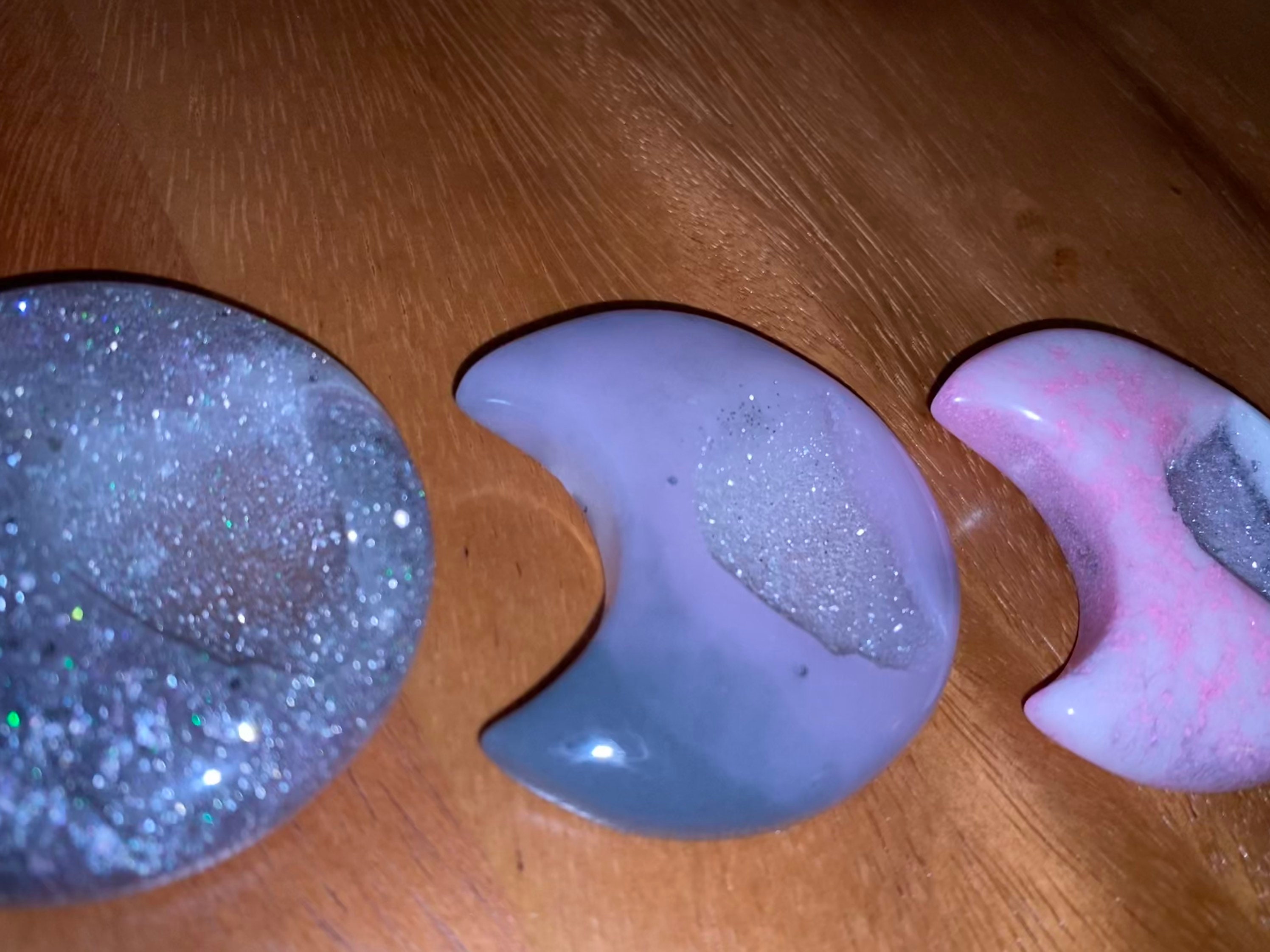 Druzy Moon Silicone Mold, Crystal Moon Agate Mold for Resin, Epoxy ...