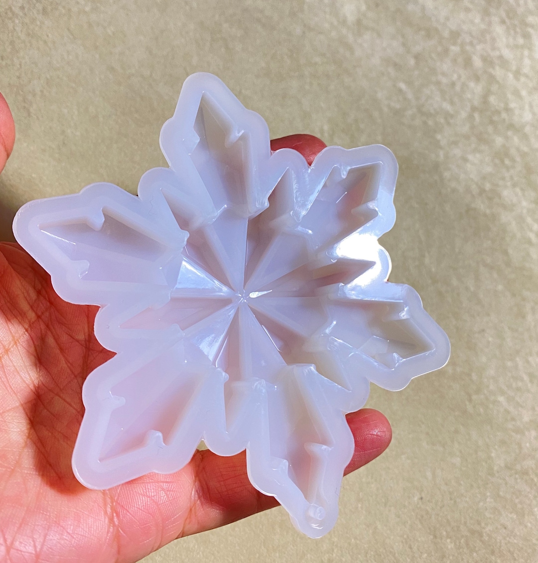3D Snowflake Mold, Faceted Ornaments Silicone Mold, Deep Snowflake ...