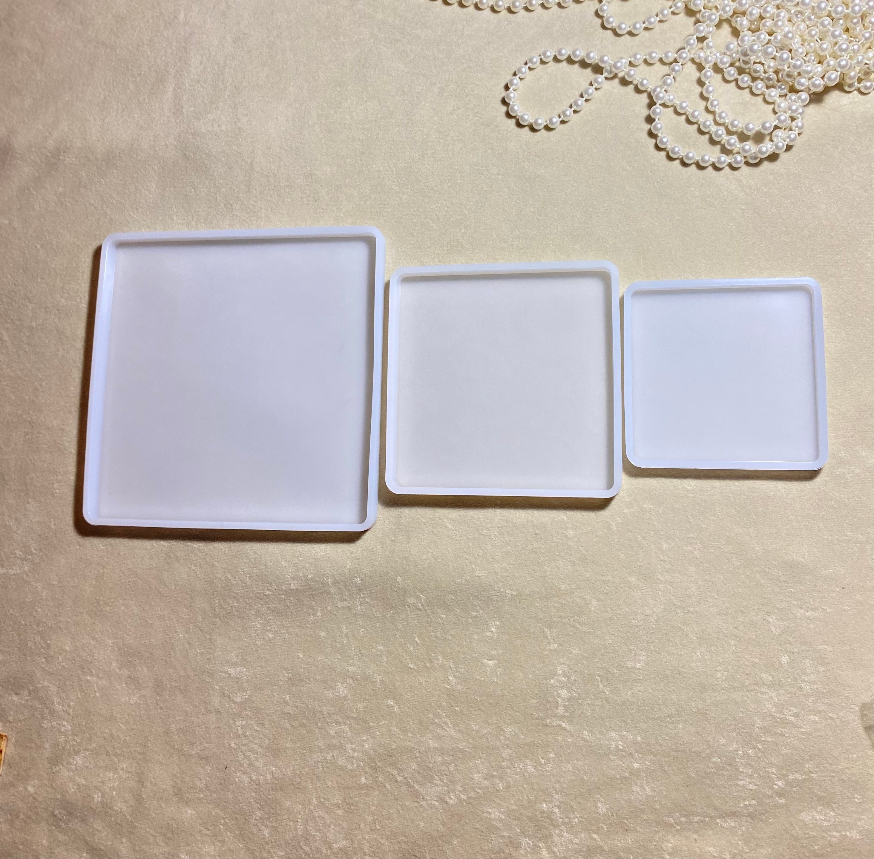 Square Silicone Mold Set for Resin, Large Medium Small, Shiny Resin ...