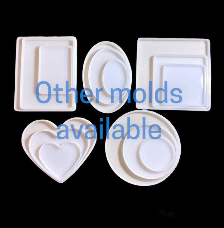 Rectangle Resin Silicone Molds Set Large Medium Small Shiny - Etsy