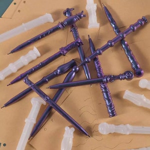 Pen Molds Set 10pcs, Shiny Resin Silicone Molds, Pen Resin Silicone ...