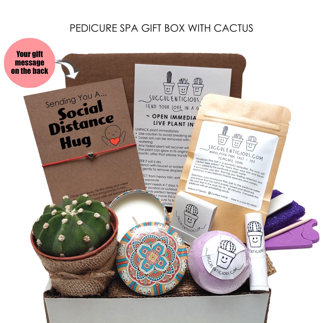 Spa Gift Box, Pedicure Kit Gift, Succulent Gift Box, Care Package ...