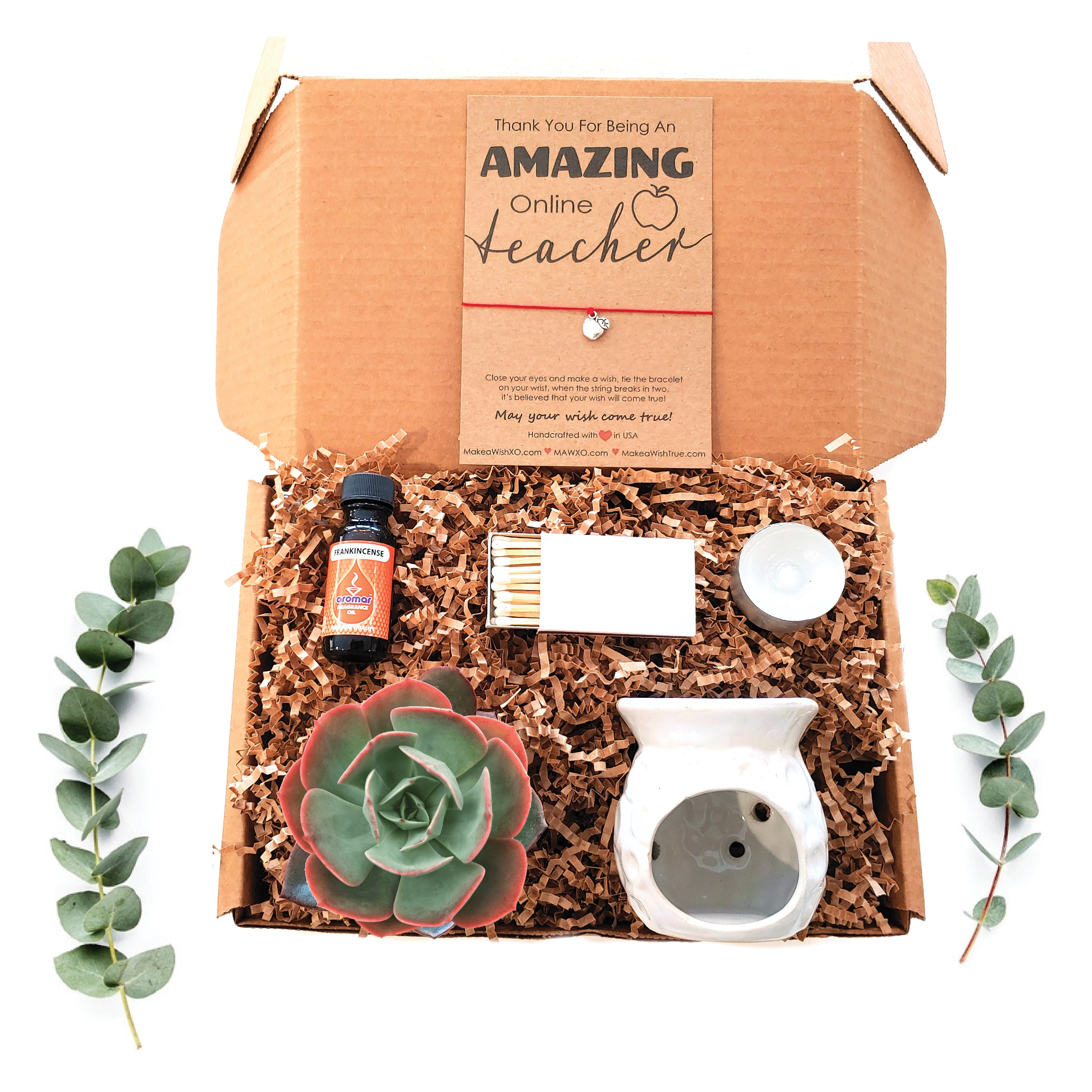 Teacher Care Package, Teacher Gifts, Teacher Gift Box, Succulent Gift ...