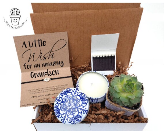Grandson Gift Box Grandson Succulent Gift Box Gift for | Etsy