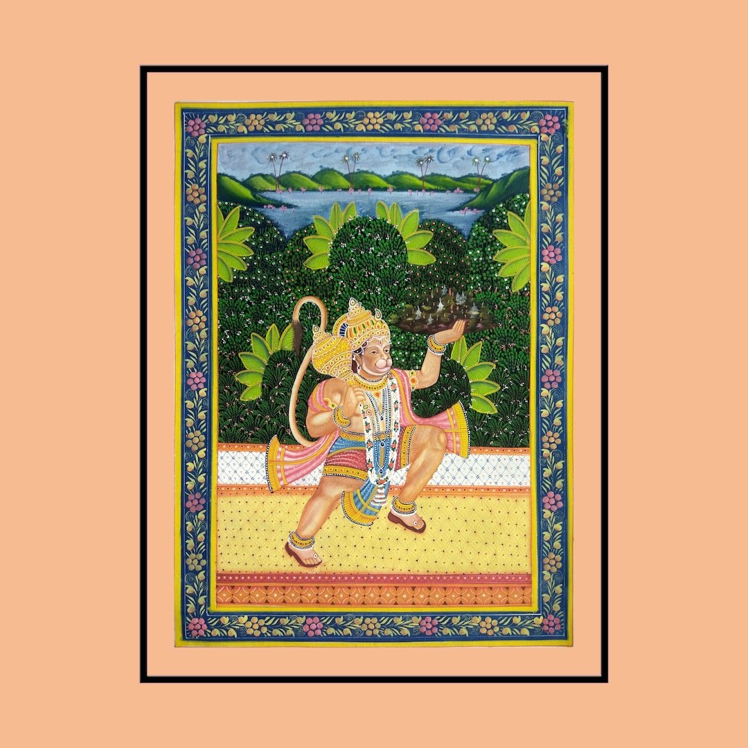 Lord Hanuman Painting Hanuman Hanuman Hand Painting Baghwan - Etsy Canada
