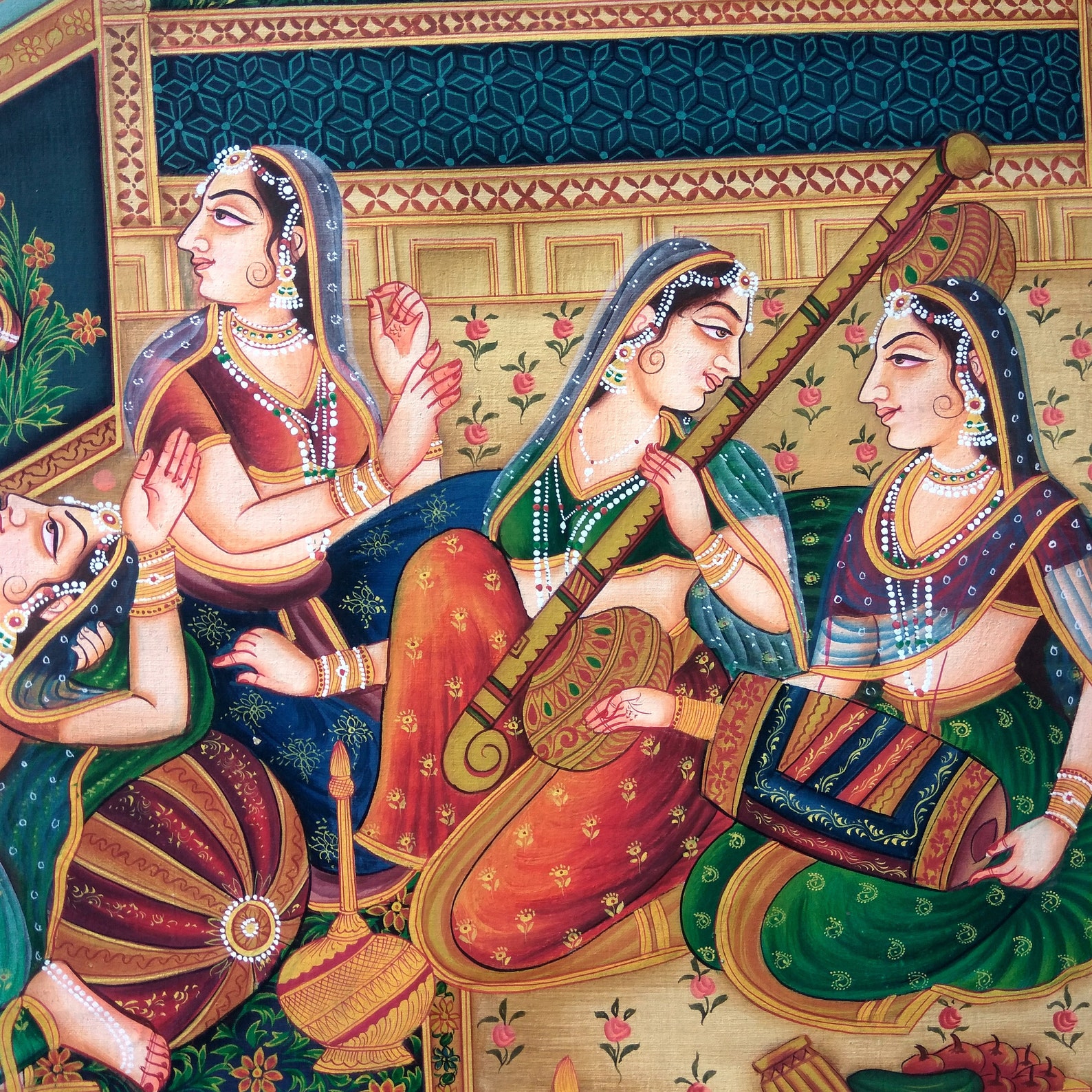 Indian Art Kama Sutra Illustration King and Queen Romance - Etsy