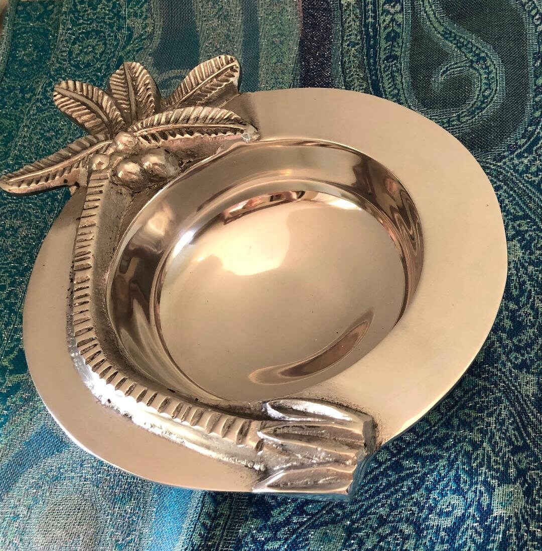 Pewter Tropical Relish Dish/bowl With Serving Spoon - Etsy
