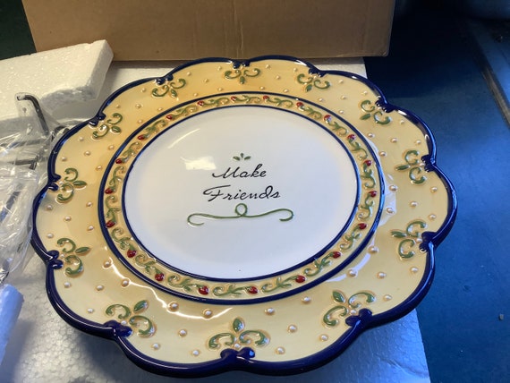 Vintage Grasslands Road Avignon Pattern Make Friends Plate - Etsy