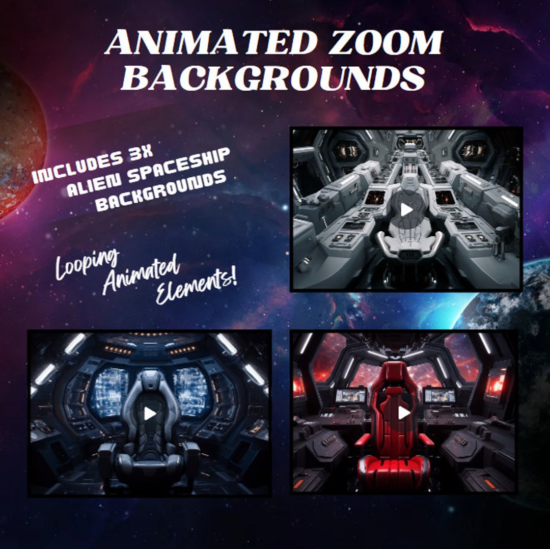 Alien Spaceship Cockpit Animated Zoom Looping Video Background - Etsy ...