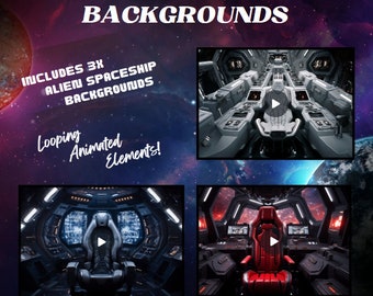 Spaceship Animated Zoom Background - Etsy Canada
